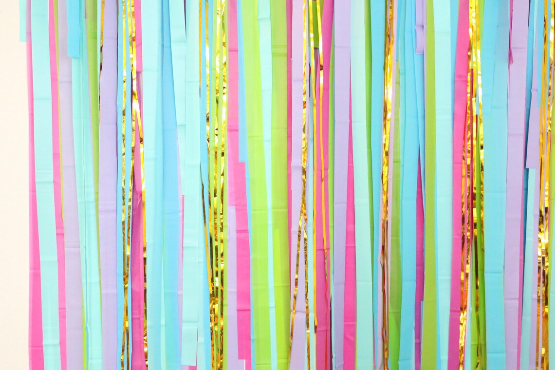 Streamer Backdrop Fringe Backdrop Tropical Party - Etsy