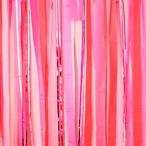 Streamer Backdrop, Fringe Backdrop, Pink Birthday Decorations ...
