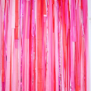 Streamer Backdrop, Fringe Backdrop, Pink Birthday Decorations ...