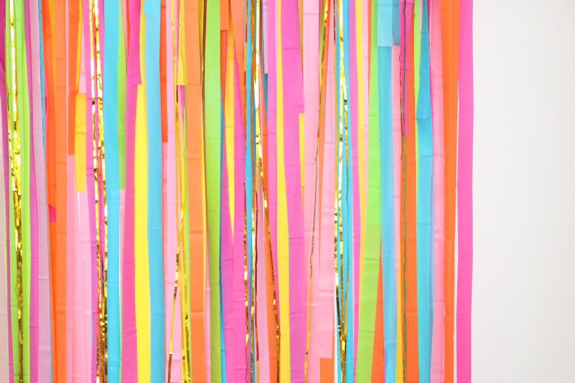 Streamer Backdrop Fringe Backdrop Colorful Backdrop - Etsy