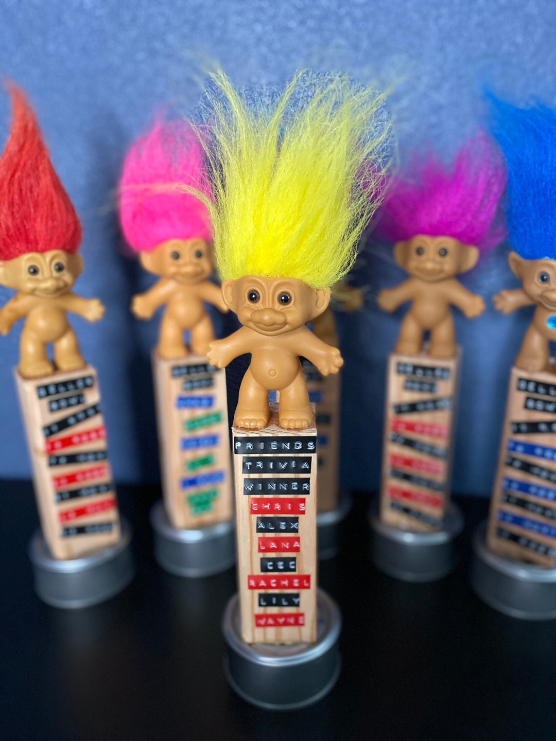 Thanksgiving Troll Trophy | Friends Trivia Winner, Custom Labels - Etsy