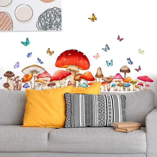 Mushroom Wall Decals - Etsy