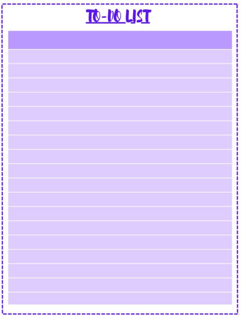 To Do List Template - Etsy