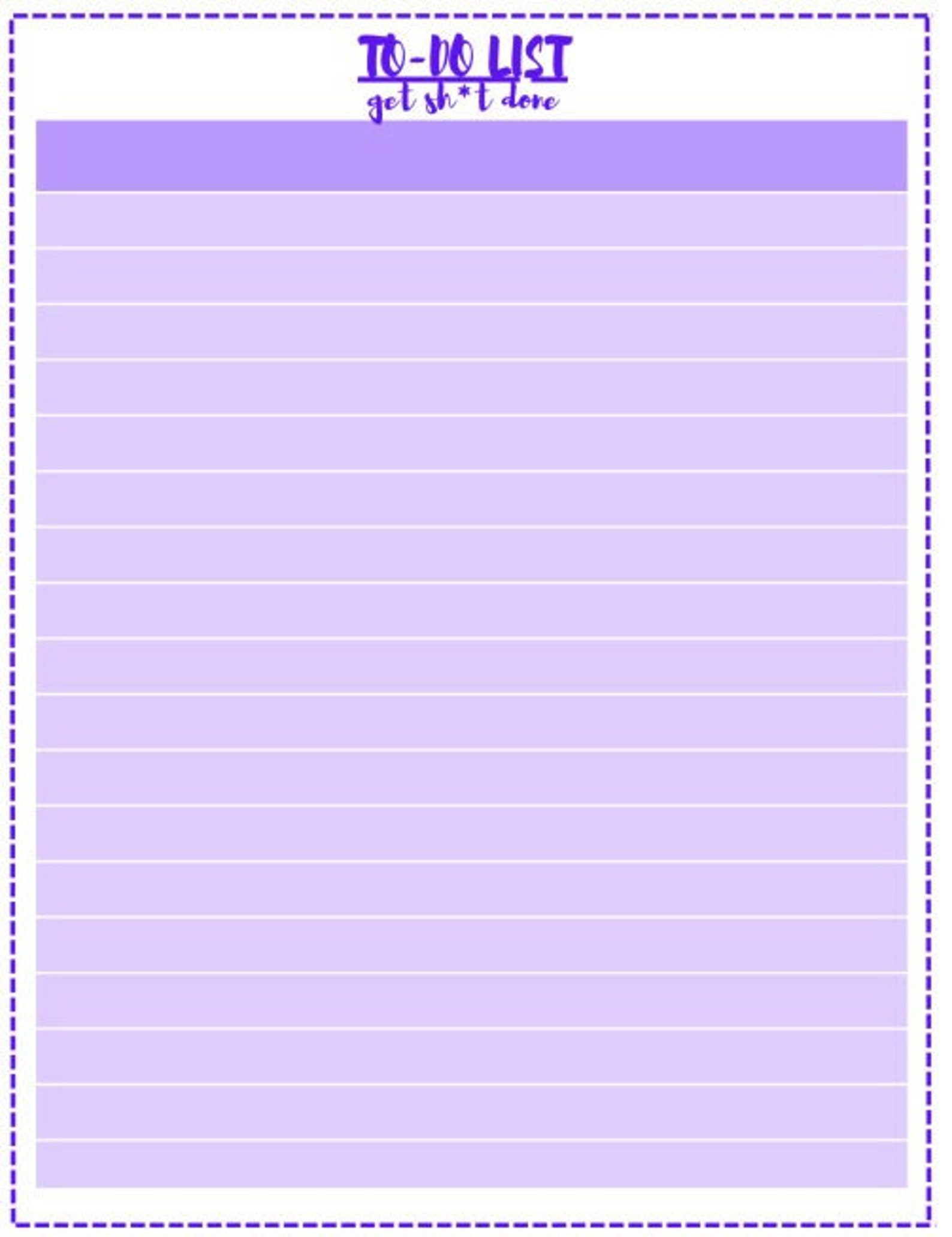 To Do List Template - Etsy