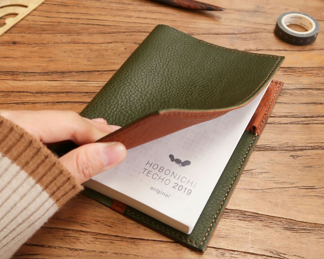 Leather Cover for A6/A5 Sized Soft Cover Notebooks - Fits Hobonichi ...