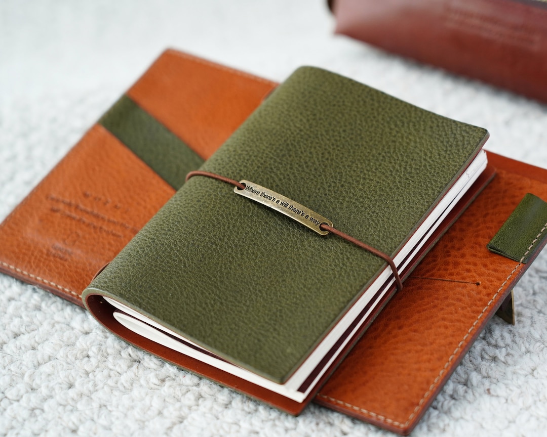 Full Grain Leather Journal, Travel Notebook Cover, Passport Case ...