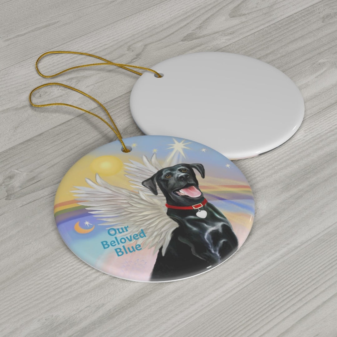 PERSONALIZED our Beloved Blue Black Labrador Angel in Heaven SINGLE ...