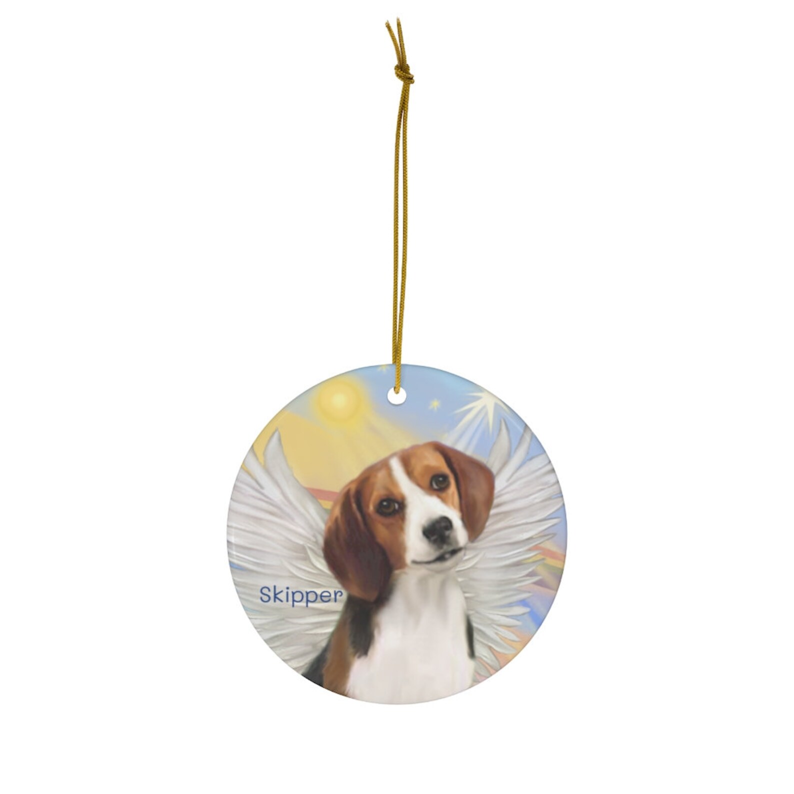 PERSONALIZED: Beagle Angel in Heaven's Clouds Heirloom | Etsy