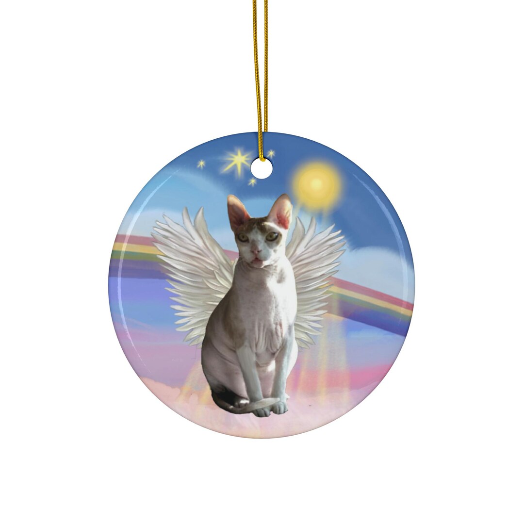 Sphinx Cat Angel Rainbow Bridge Heirloom Ceramic Ornament - Etsy