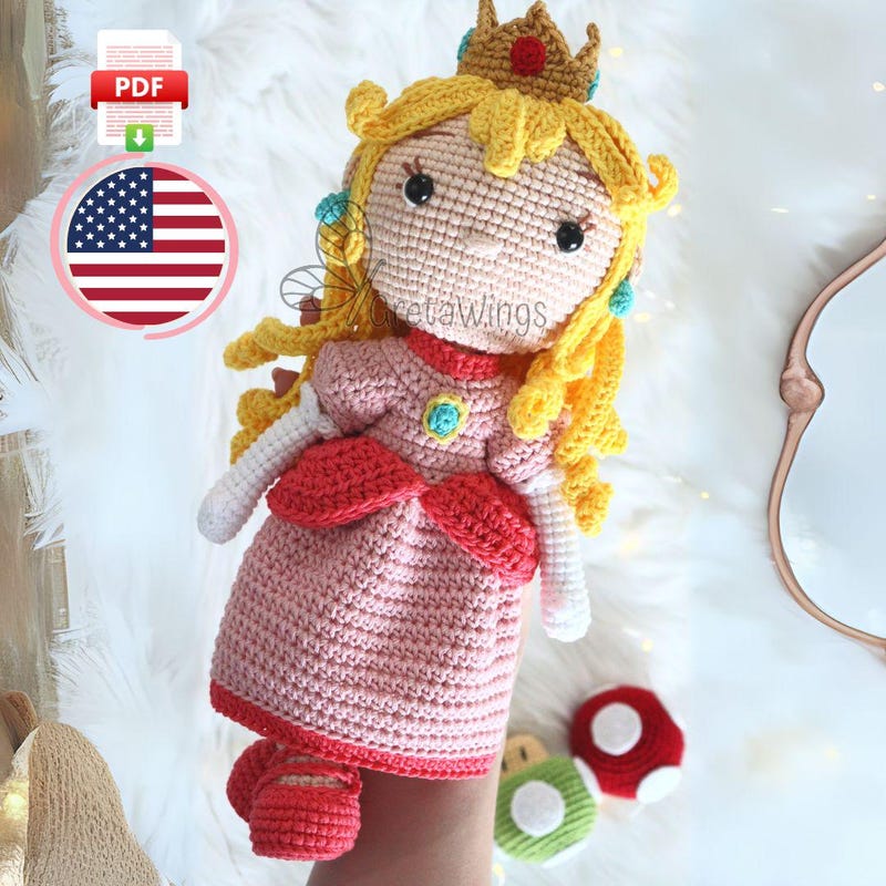 Princess Peach Crochet - Etsy