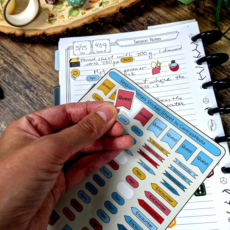 Ttrpg Journal Sticker - Etsy