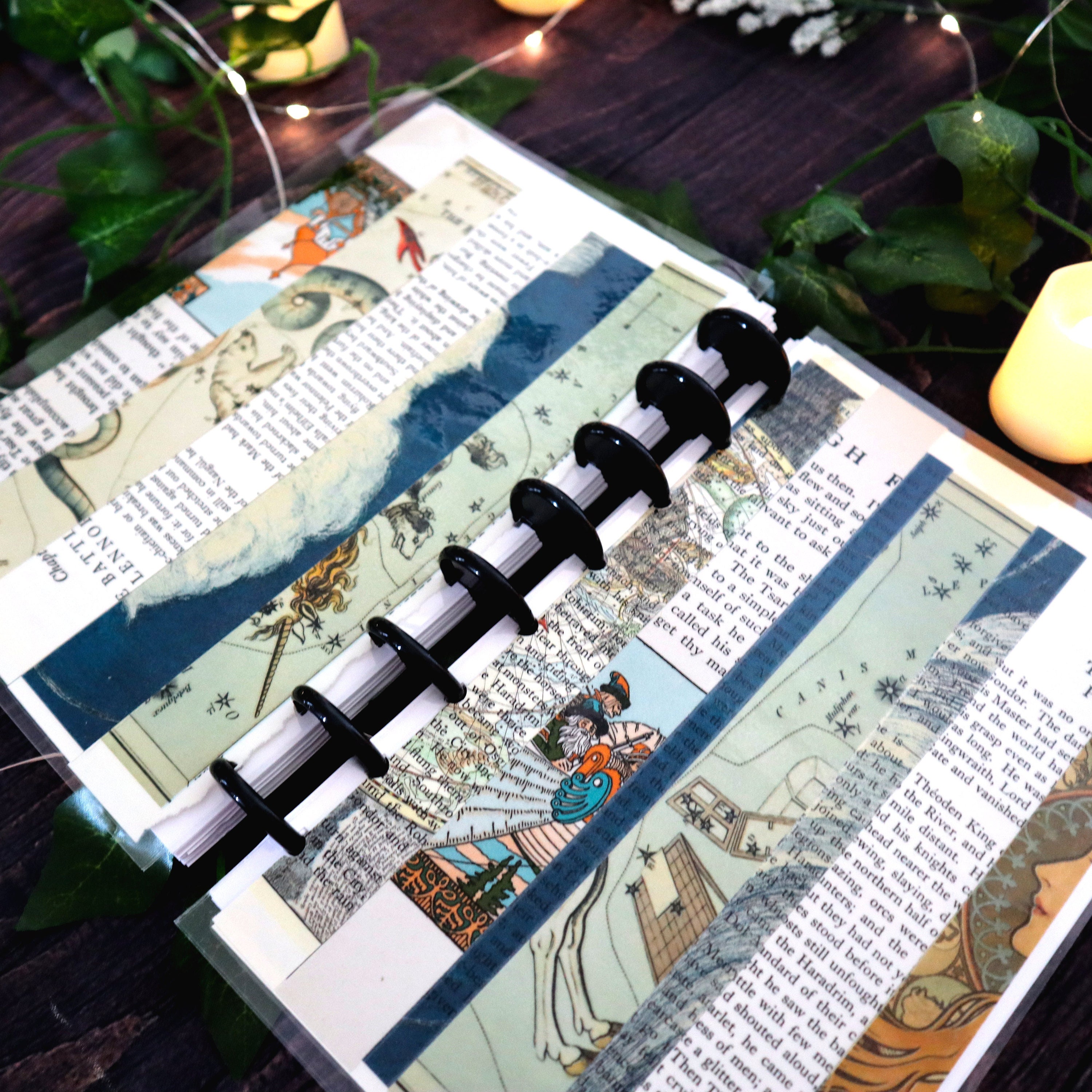 Laminated Random Book Pages - Discbound Cover - Etsy