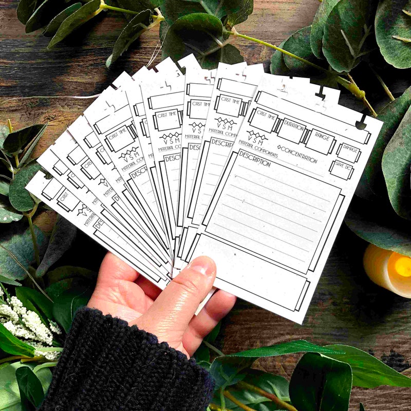 2024 Dnd Spell Cards - Etsy