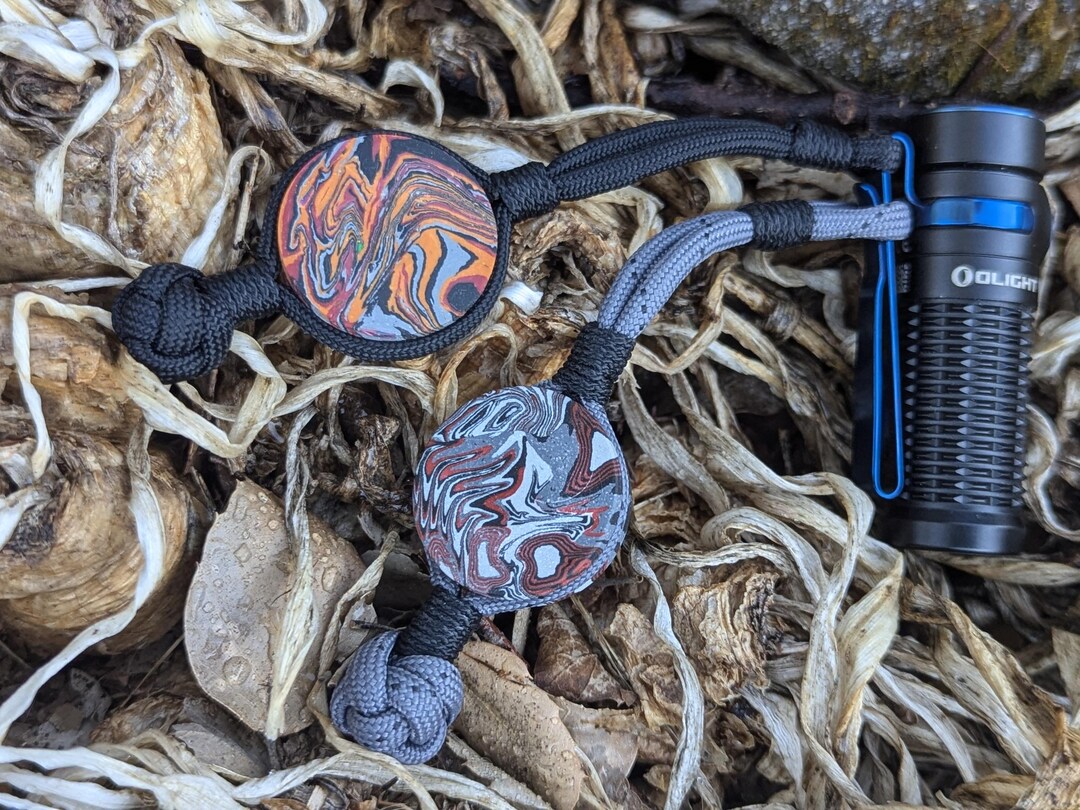 Glowing EDC Lanyard Bead, Slimline Keychain Zipper Pull - Etsy