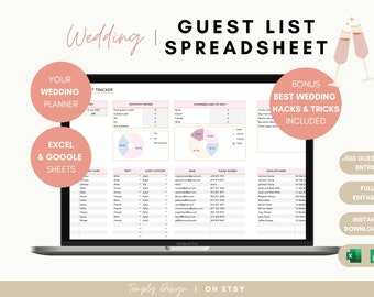 Wedding Rsvp List - Etsy