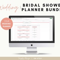 Bridal Shower Planning Spreadsheet: Google Sheets Template (digital ...