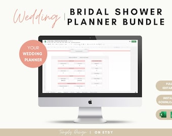 Bridal Shower Planner Excel Spreadsheet Template Bridal Shower Party ...