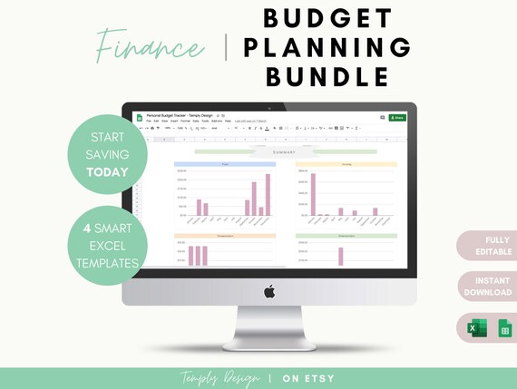 Finance and Budget Planning Bundle Excel and Google - Etsy