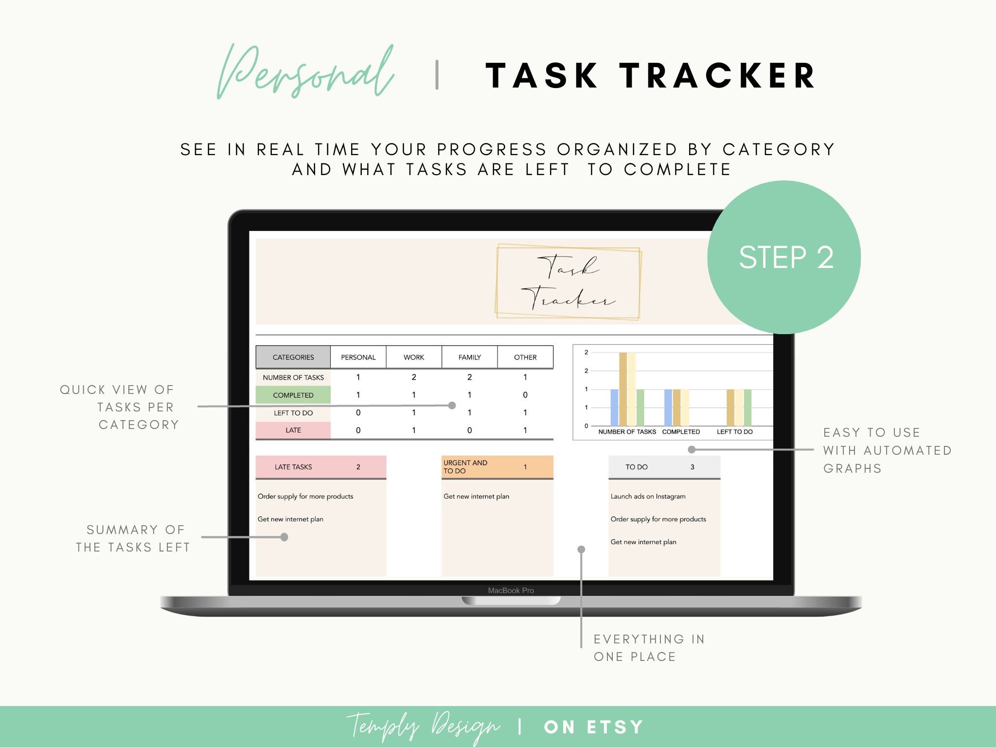 Task Tracker, Excel and Google Spreadsheets Planner, to Do Lists ...