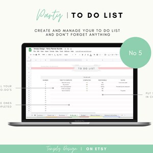 Party Planner Bundle, Excel and Google Spreadsheets, for Events ...