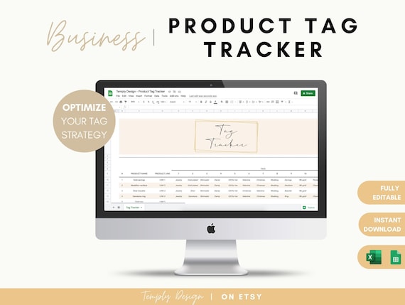 Product Tag Tracker Online Shop Toolkit Listing Tracker | Etsy