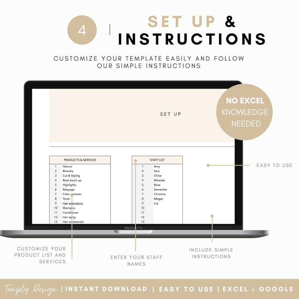 Hair Salon Client Tracker Template, Excel & Google Spreadsheets, Client ...