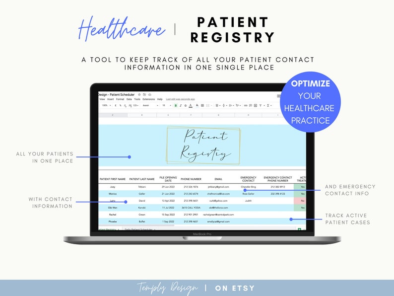 Patient Scheduler Template, Excel and Google Spreadsheet,medical ...