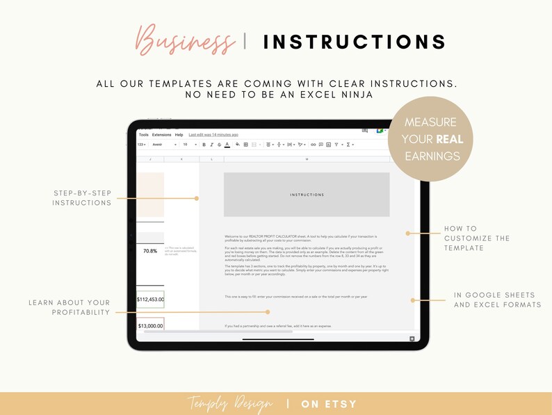 Realtor Profit Calculator, Excel Commission Tool, Real Estate ...