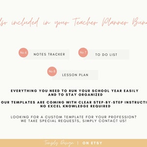 Teacher Digital Planner Bundle, Teaching Tracker, Excel Spreadsheet ...