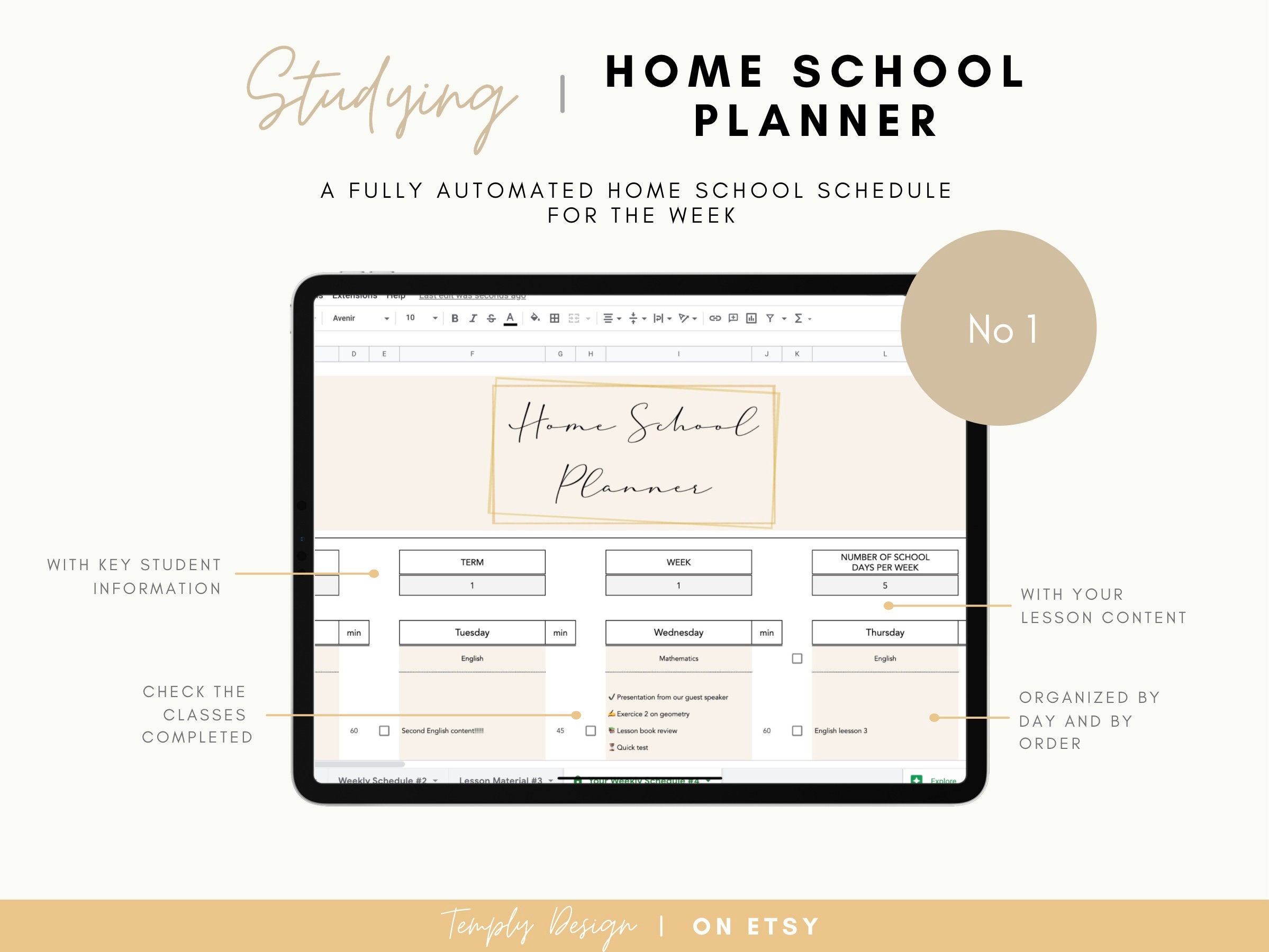 Home School Planner Spreadsheet, Homeschooling Tracker and Weekly ...