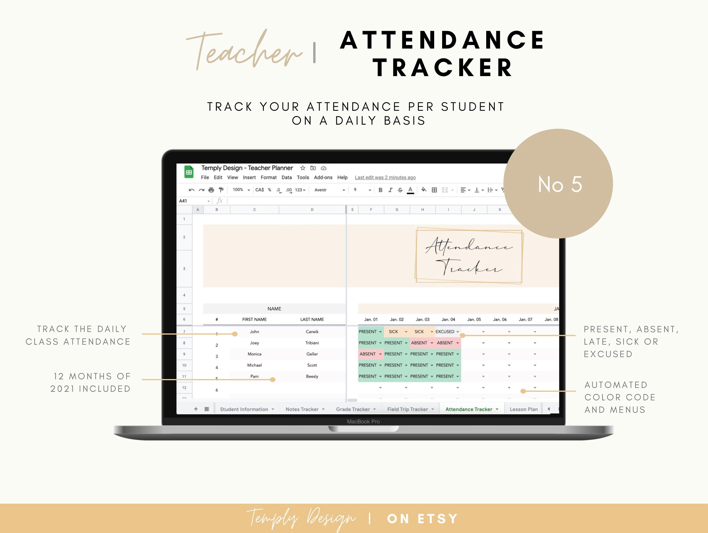 Teacher Digital Planner Bundle Teaching Tracker Excel - Etsy