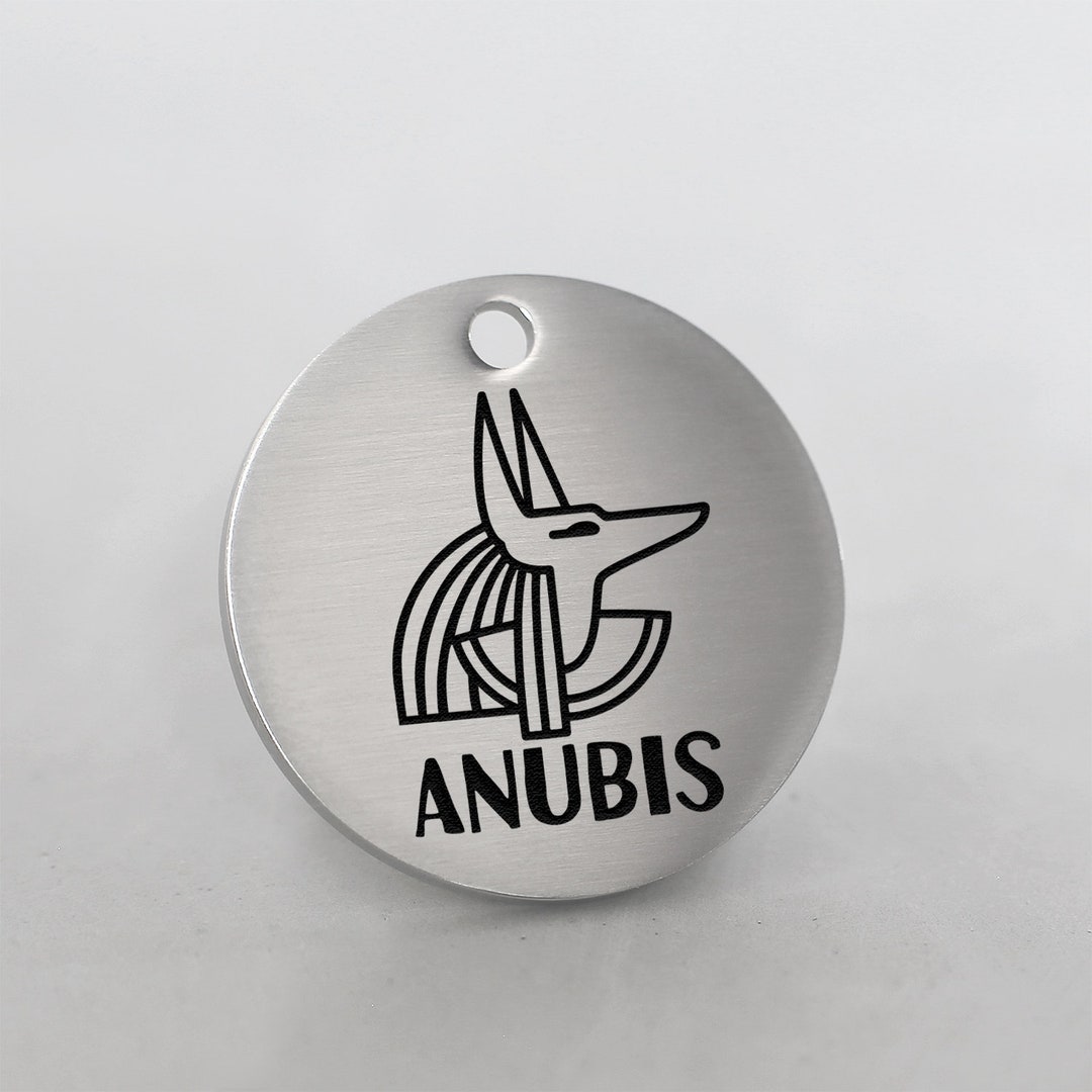 Name Tag With Anubis Stainless Steel Dog Tag Address Tag ID - Etsy