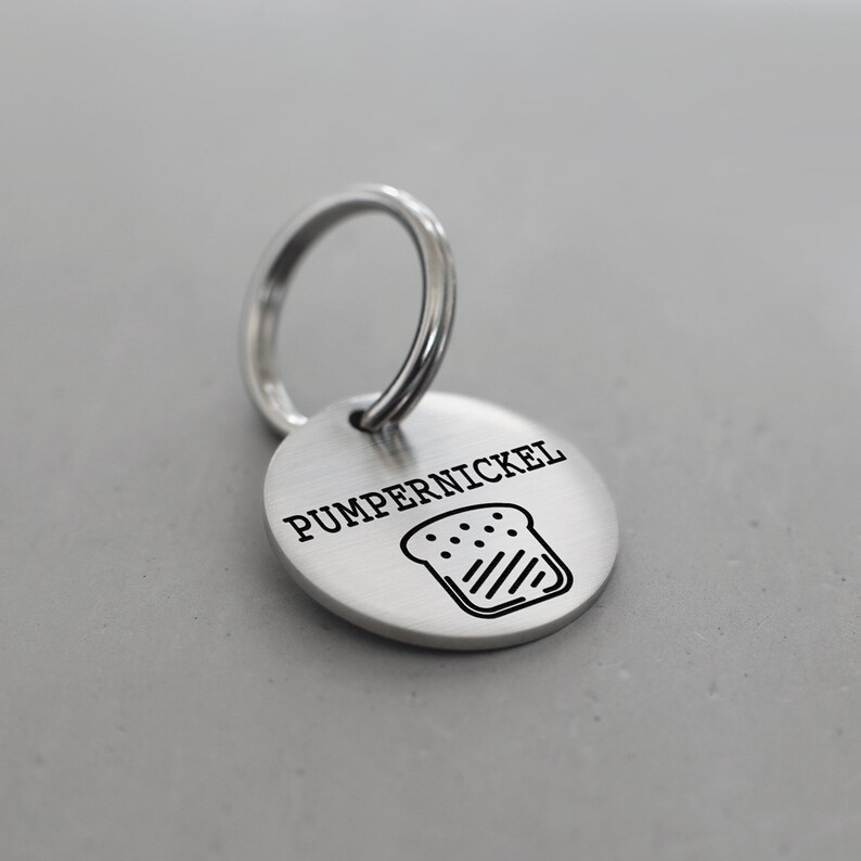 Name Tag With Toast Stainless Steel Dog Tag Pet Tag Address - Etsy