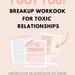 Breakup Workbook, Breakup Care Package, Self Care Workbook, Reflection ...