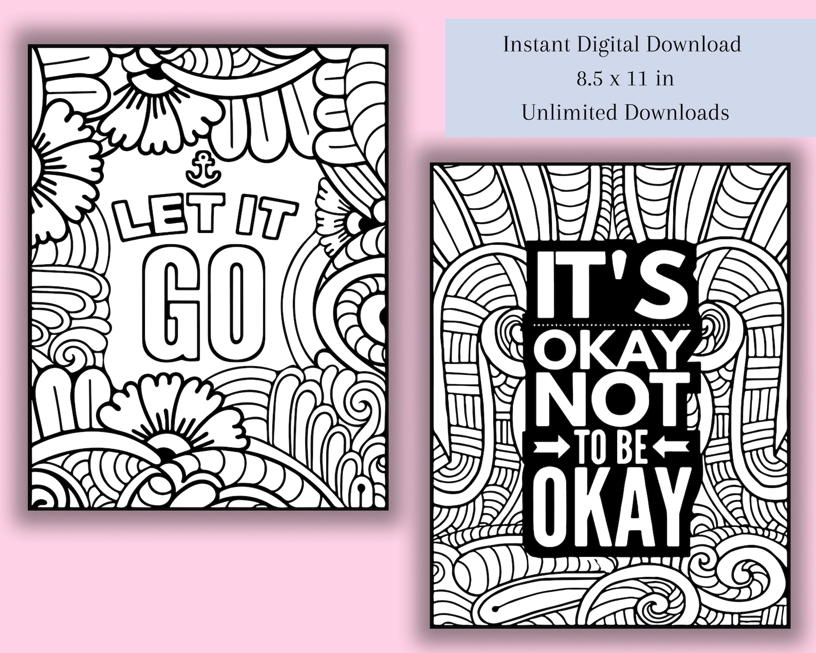 Mental Health Coloring Pages, Anxiety Coloring Pages, Anti-stress ...