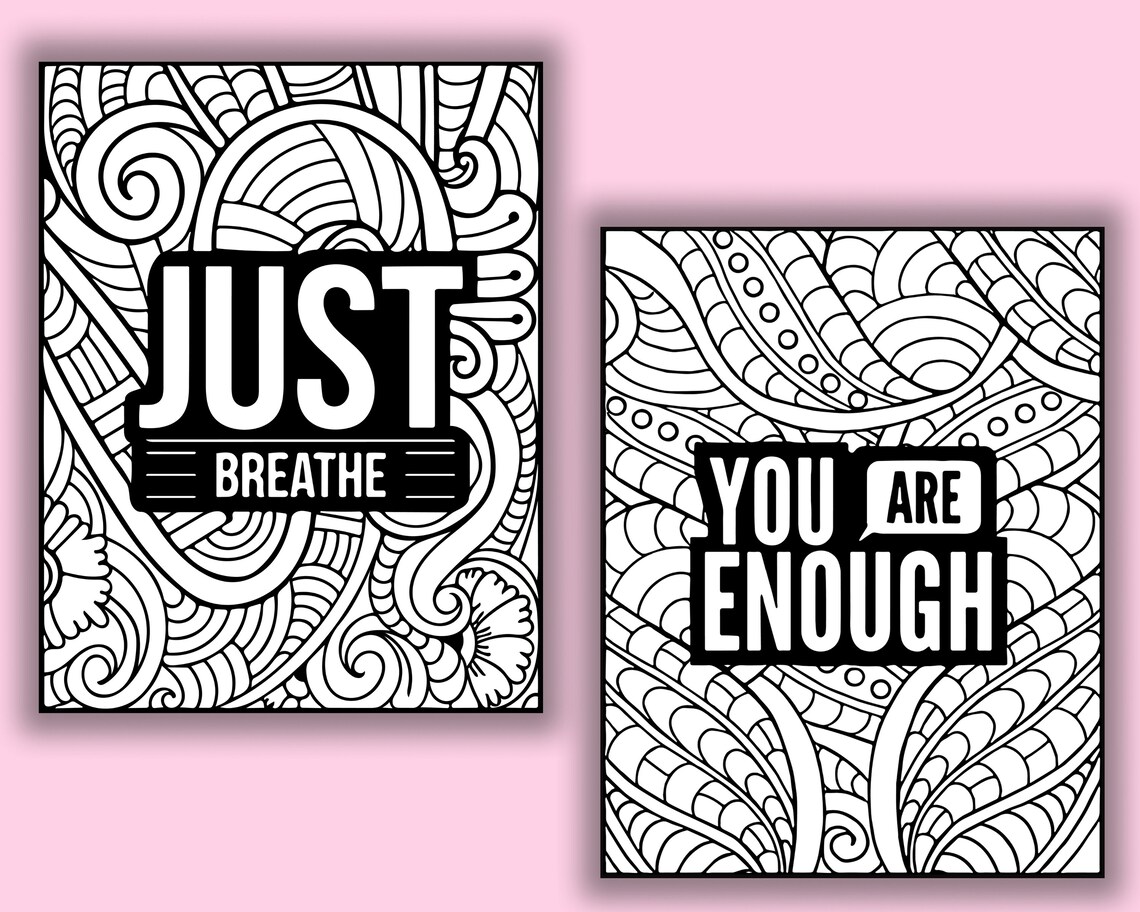 Mental Health Coloring Pages, Anxiety Coloring Pages, Anti-stress ...