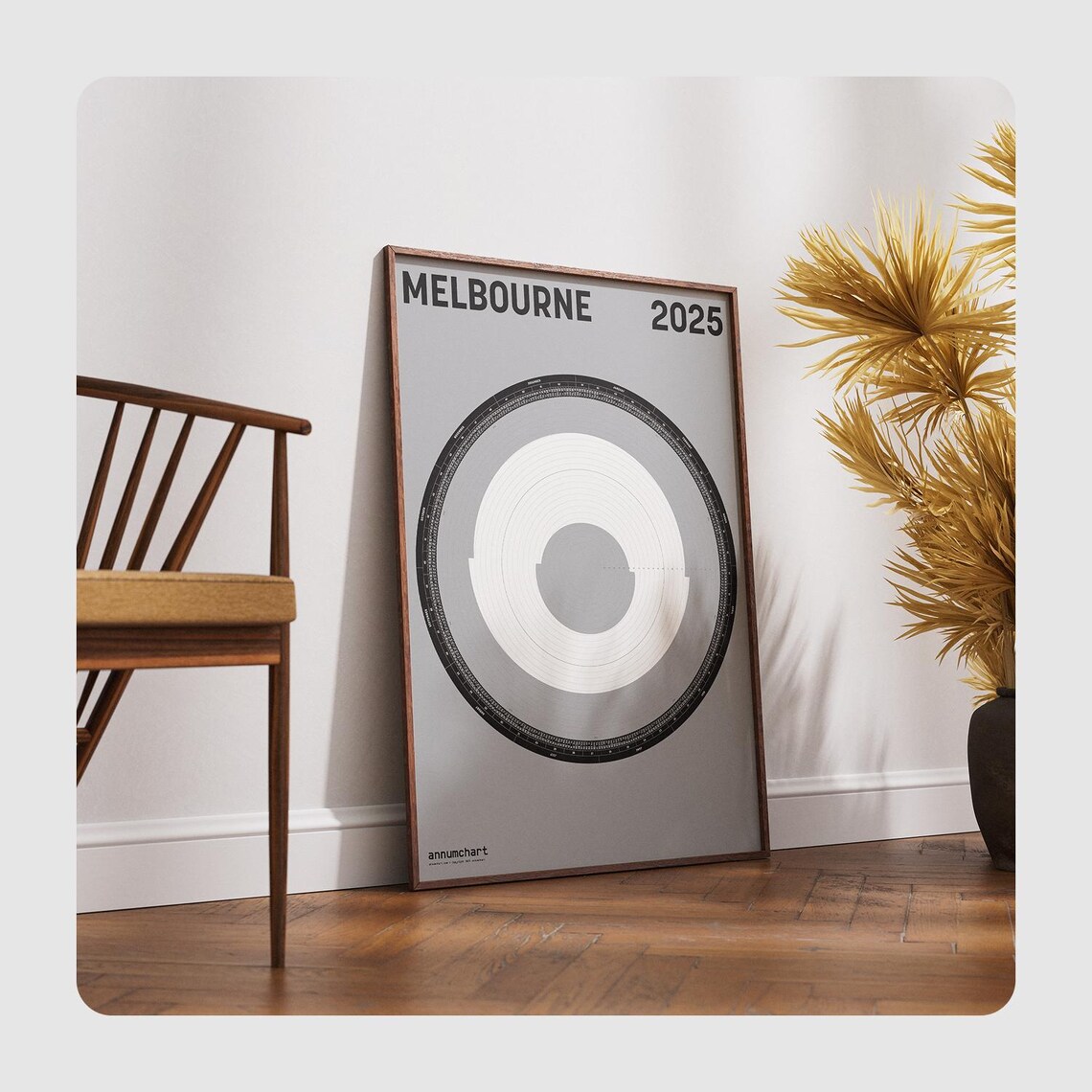 Printable Annumchart – Melbourne, 2025 | Sunlight Chart | Minimalist ...