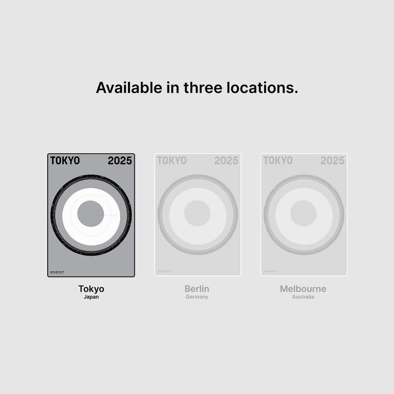Printable Annumchart – Tokyo, 2025 | Sunlight Chart | Minimalist Solar ...