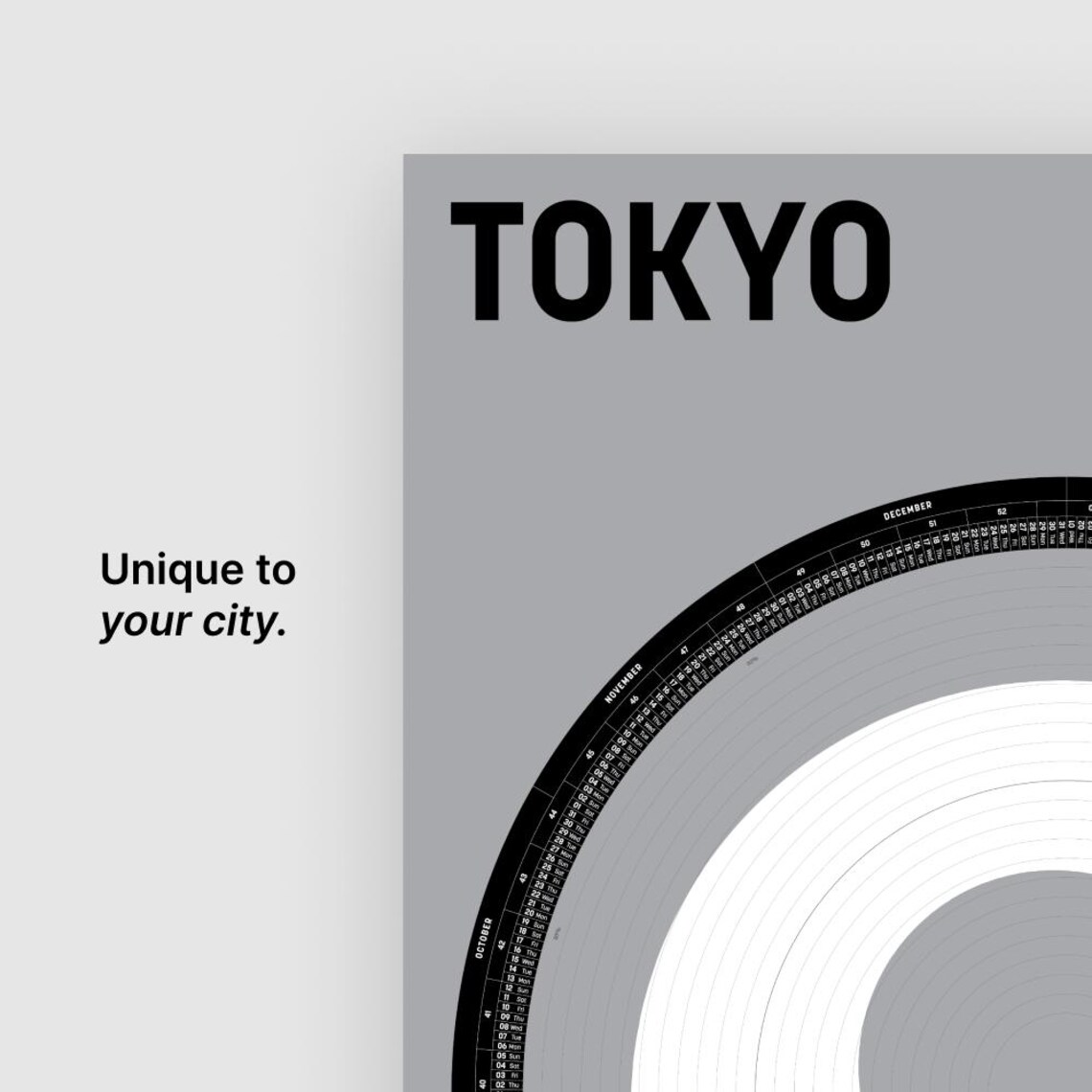 Printable Annumchart – Tokyo, 2025 | Sunlight Chart | Minimalist Solar ...