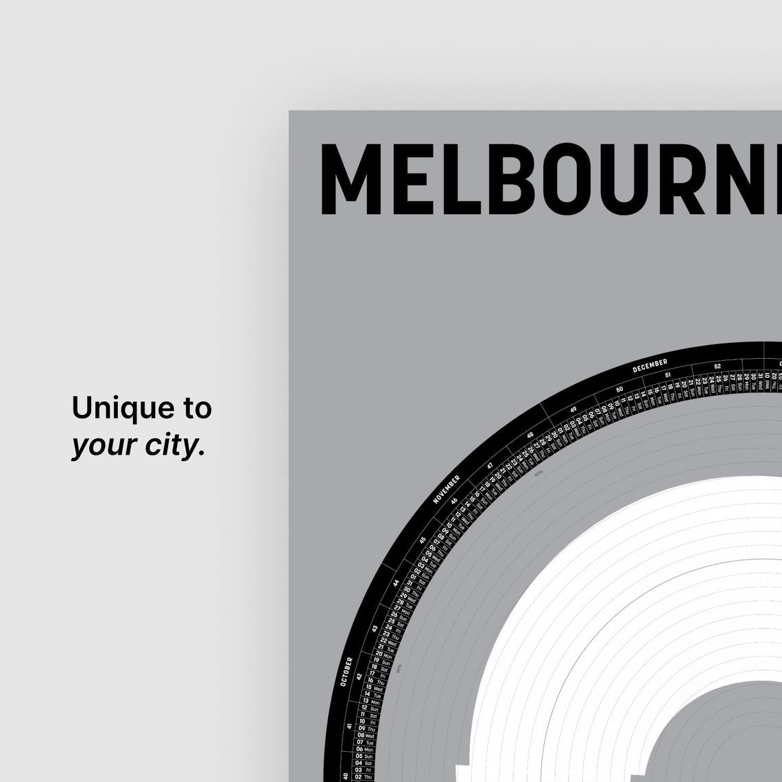 Printable Annumchart – Melbourne, 2025 | Sunlight Chart | Minimalist ...