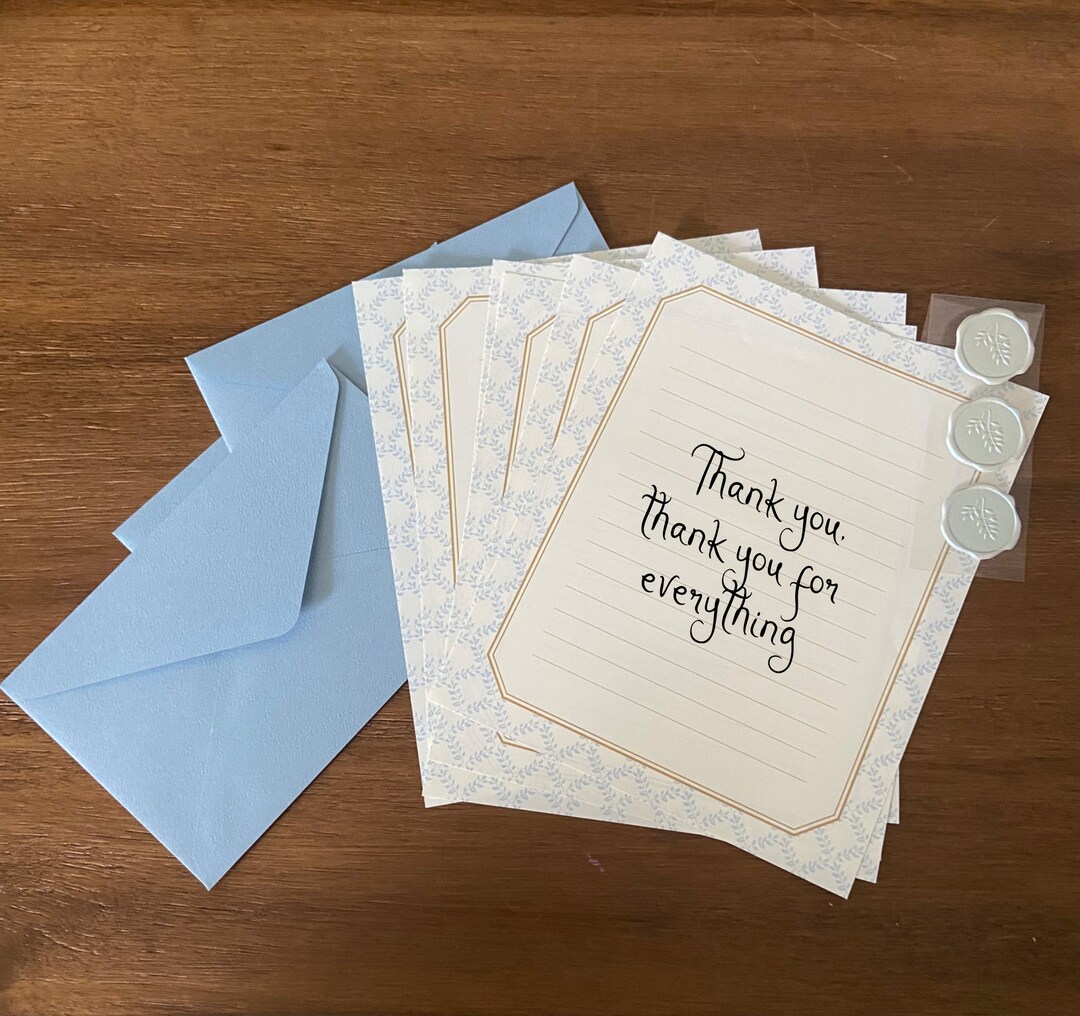 Bridgerton Style Cards, Stationary Set Elegant, Blank Letter and ...