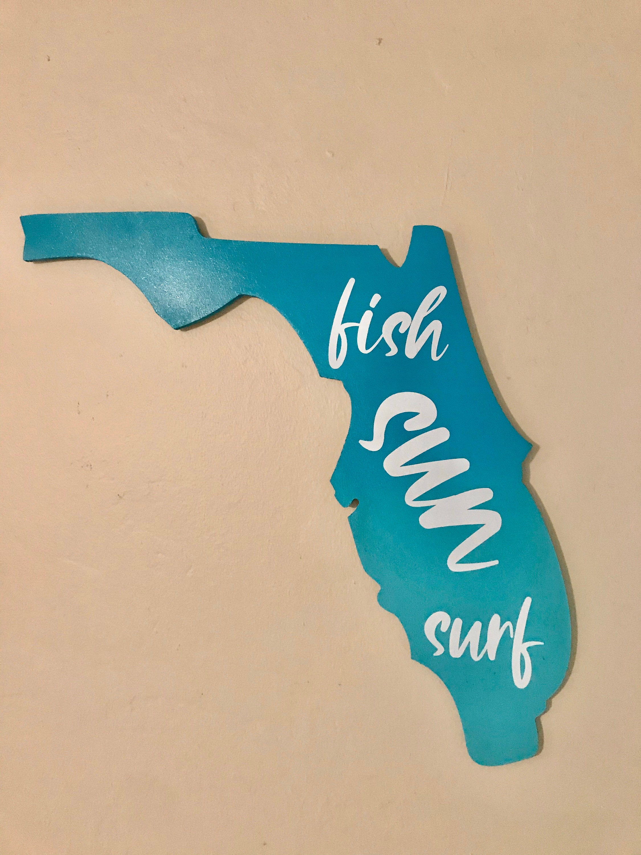 Wood Florida Sign With Custom Lettering - Etsy