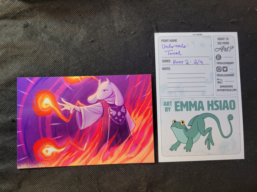 Undertale Postcard Print 4x6 Inch toriel - Etsy