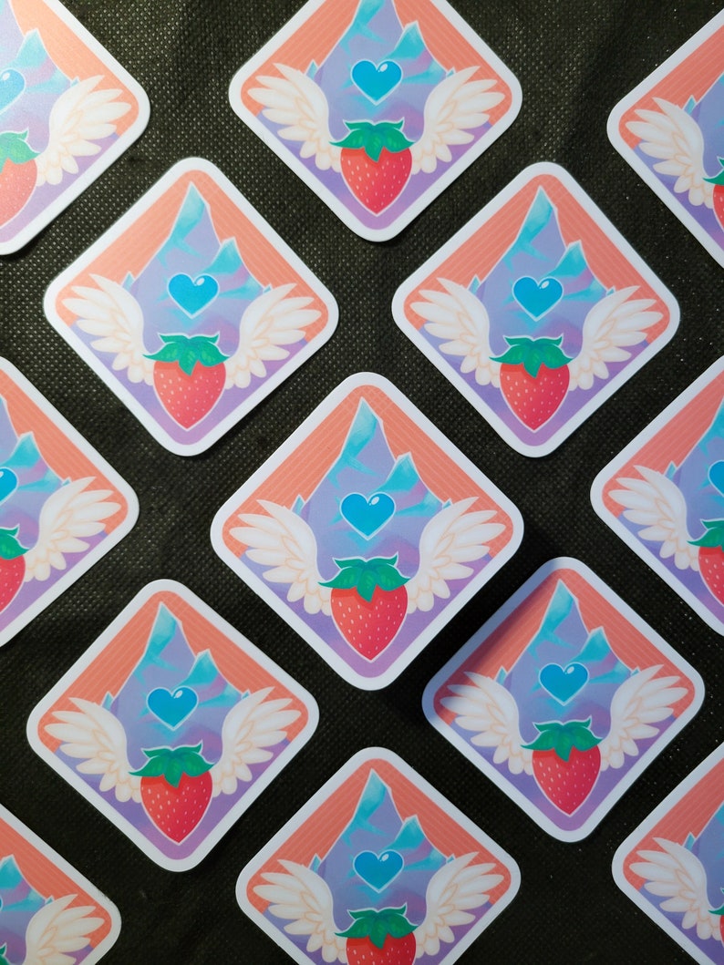 Celeste Vinyl Stickers winged Strawberry 2 Inch - Etsy