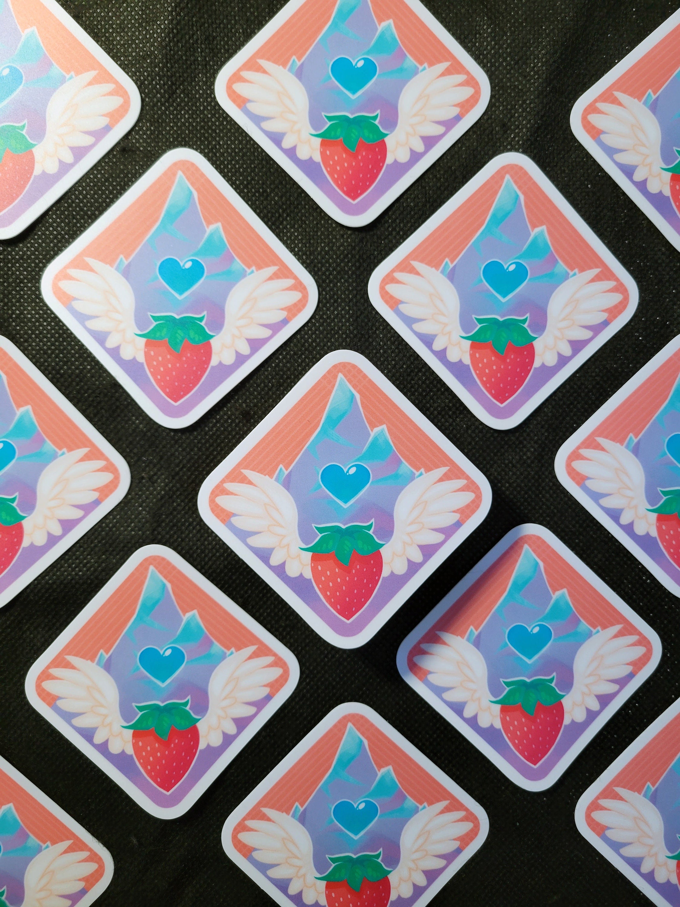 Celeste Vinyl Stickers "winged Strawberry" 2 Inch - Etsy