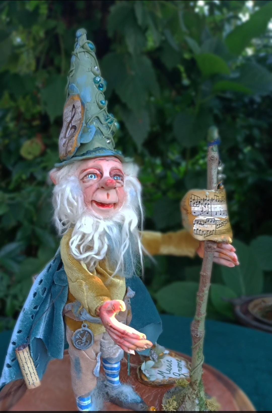 Gnome of Music, One Piece, OOAK Gnome, Creature Art,magical Creatures ...