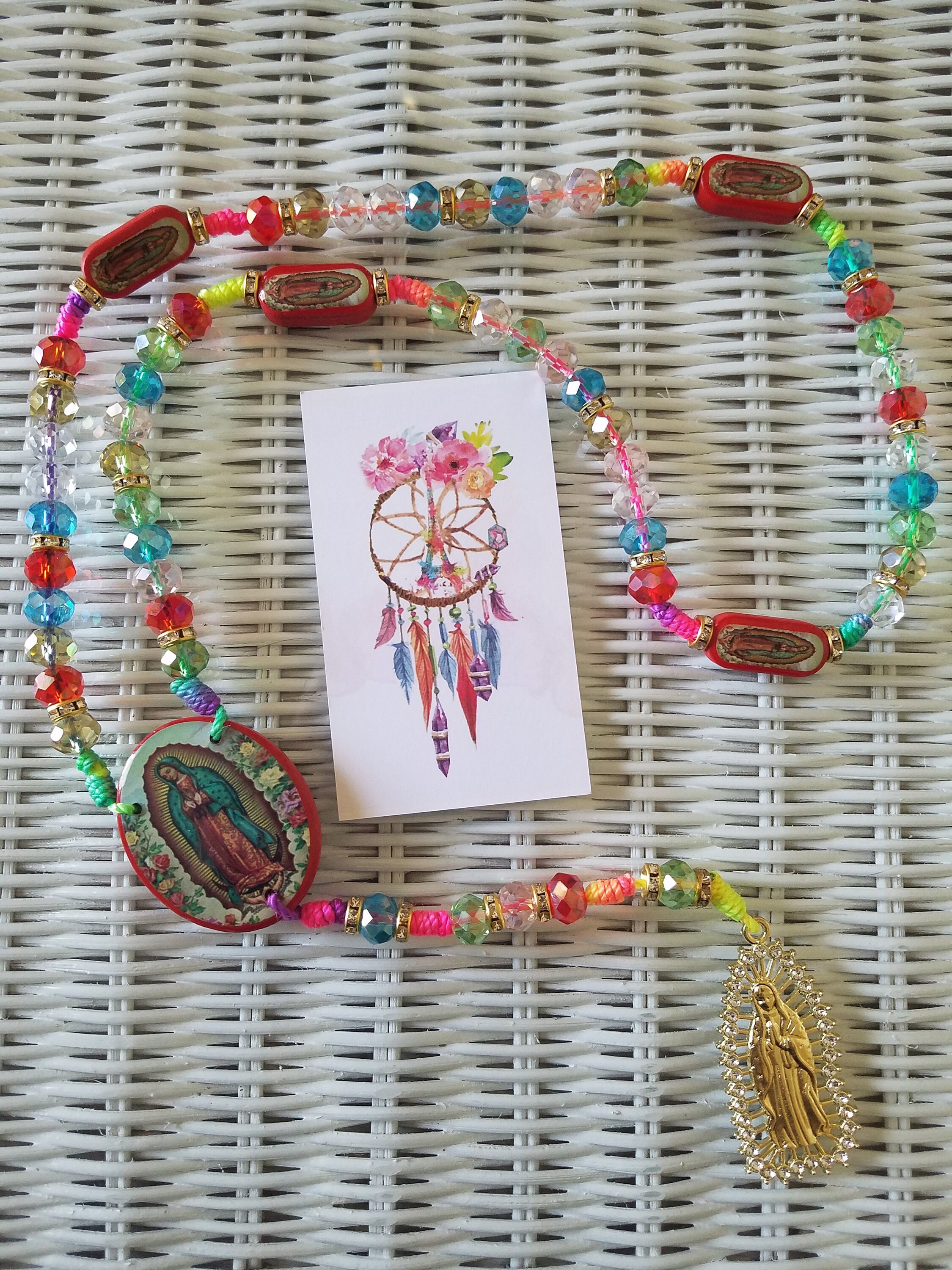 Our Lady of Guadalupe Necklace, Virgin Mary Protection Medal Prayer ...