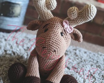 Handmade Stuffed Moose Crochet Stuffed Animal Stuffy Rag - Etsy