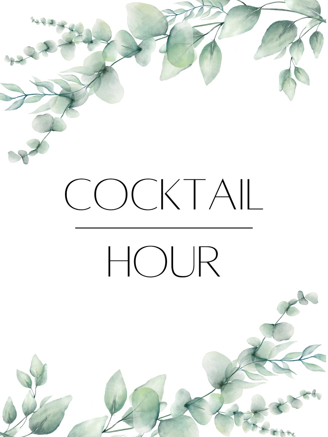 Cocktail Hour Sign (DIGITAL DOWNLOAD) - Etsy
