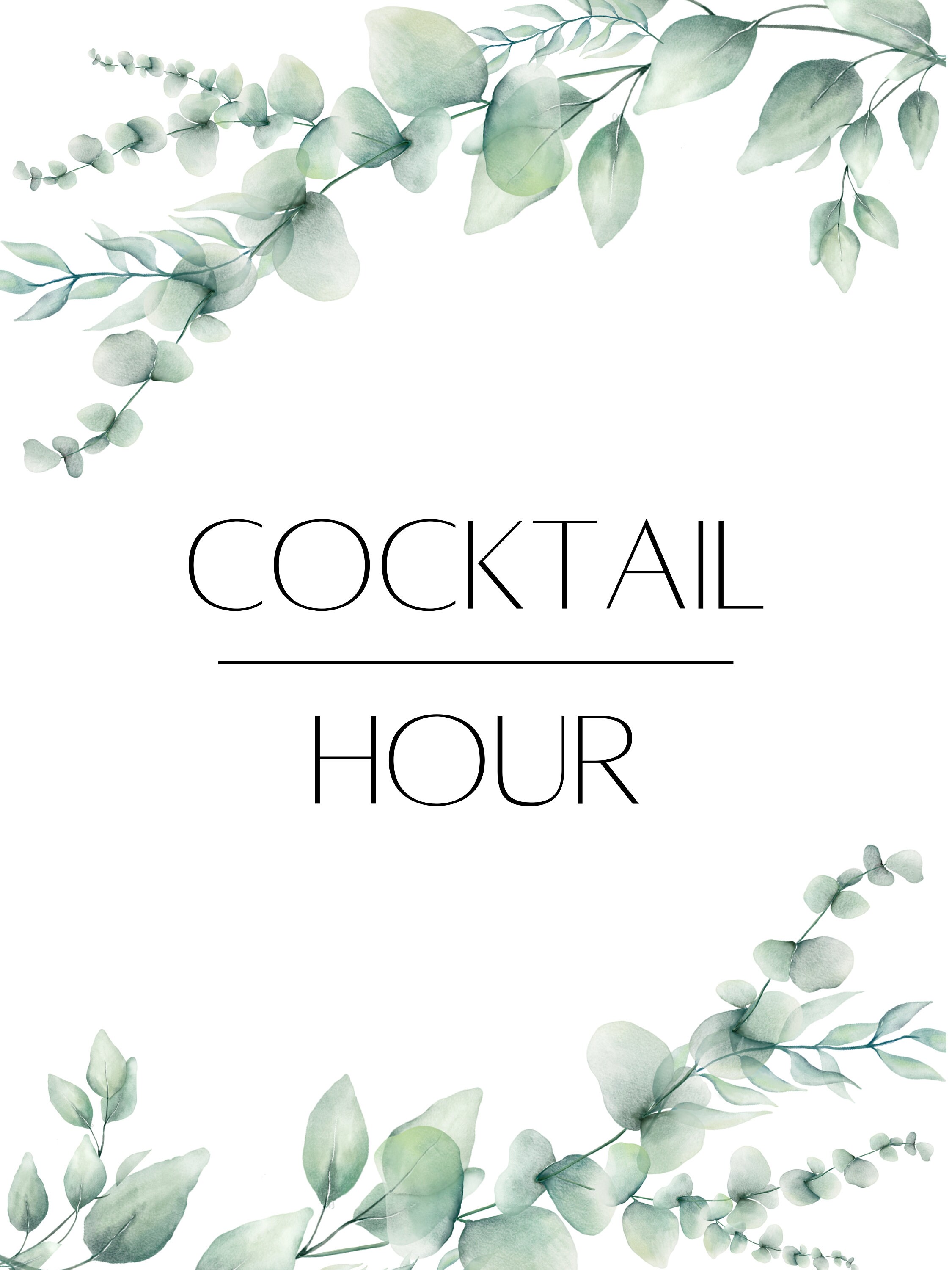 Cocktail Hour Sign (DIGITAL DOWNLOAD) - Etsy